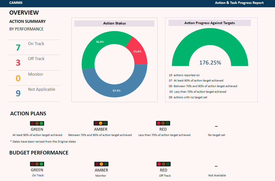 Action and Task Progress Report